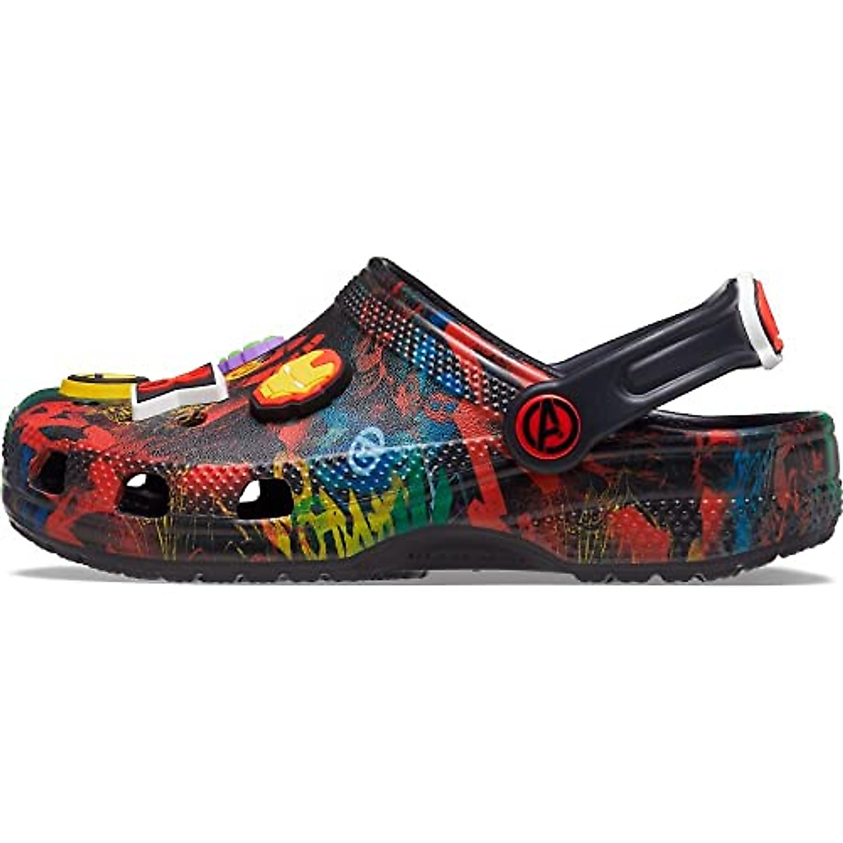 Crocs Kids' Superhero Clog , Marvel/Black, 5 Big Kid