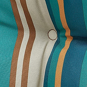 Classic Accessories Water-Resistant Square Patio Seat Cushions, 19 x 19 x 5 Inch, 2 Pack, SanteFe Stripe, Outdoor Seat Cushions