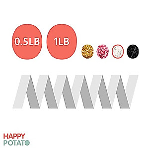 HAPPY POTATO 0.5 LB White Shredded Paper for Gift Baskets, Crinkle Cut Paper Shred Filler, Crinkle Paper for Gift Wrapping