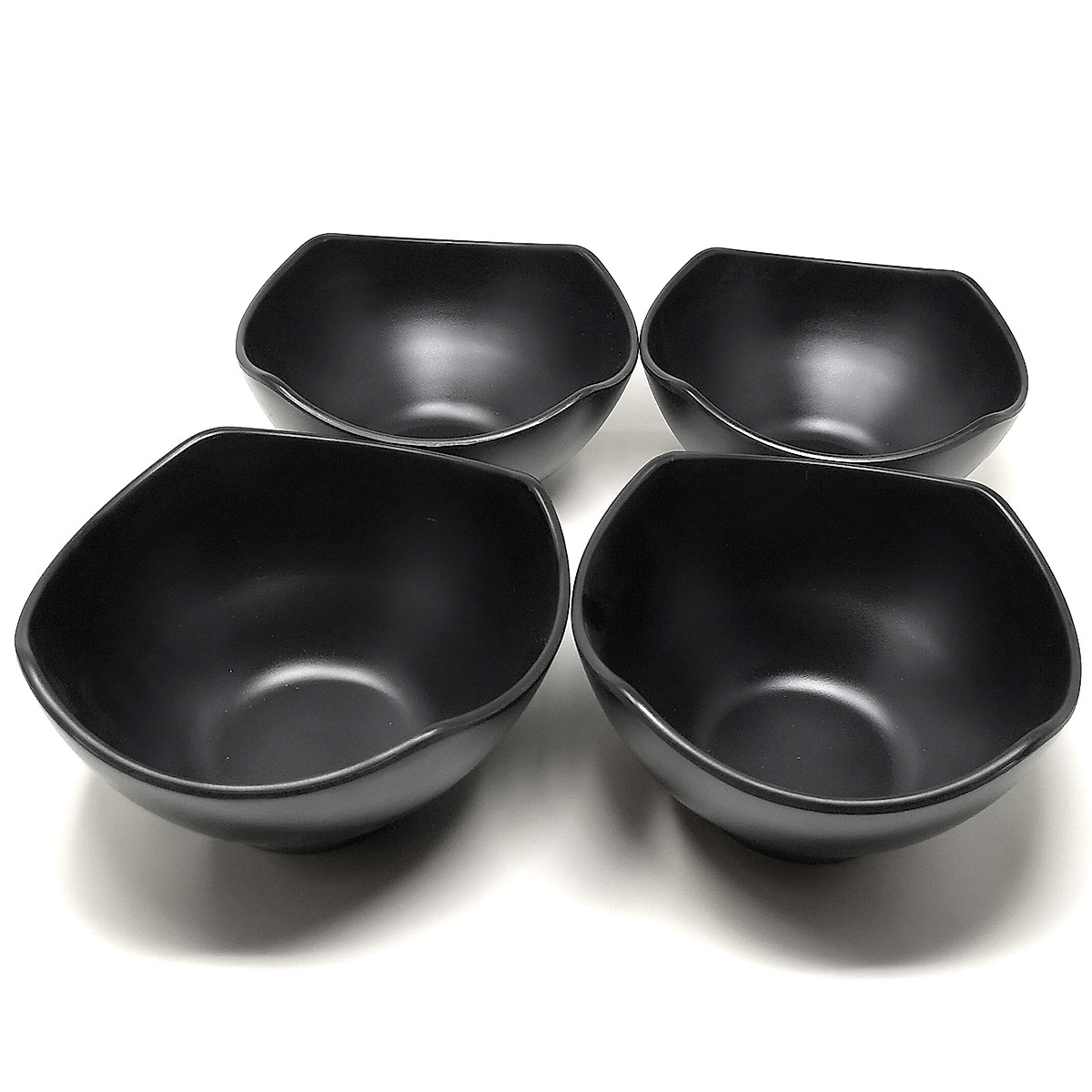 Asian Home 56 Ounce Large Melamine Japanese Ramen Noodle Soup Bowl Hard Plastic Dishware for Udon Soba Pho Asian Noodles - 8.27" x 4.72" (4 Bowls)