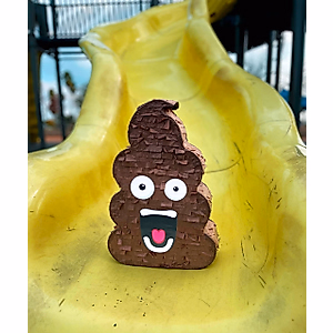 Funny Poop Piñata 4-Piece Set perfect for Birthday Parties, Decorations, Emoticon Parties, Fun shape, Great Party Addition for kids, teens, and adults (17”X10”) durable!