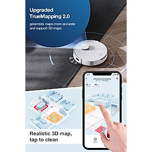 ECOVACS DEEBOT T10 OMNI Robot Vacuum and Mop Combo, Auto Self-Emptying, Auto Mop Cleaning, Hot Air Drying, 5000Pa Suction, OZMO TURBO Deep Mopping with Precision Mapping and Obstacle Avoidance, White