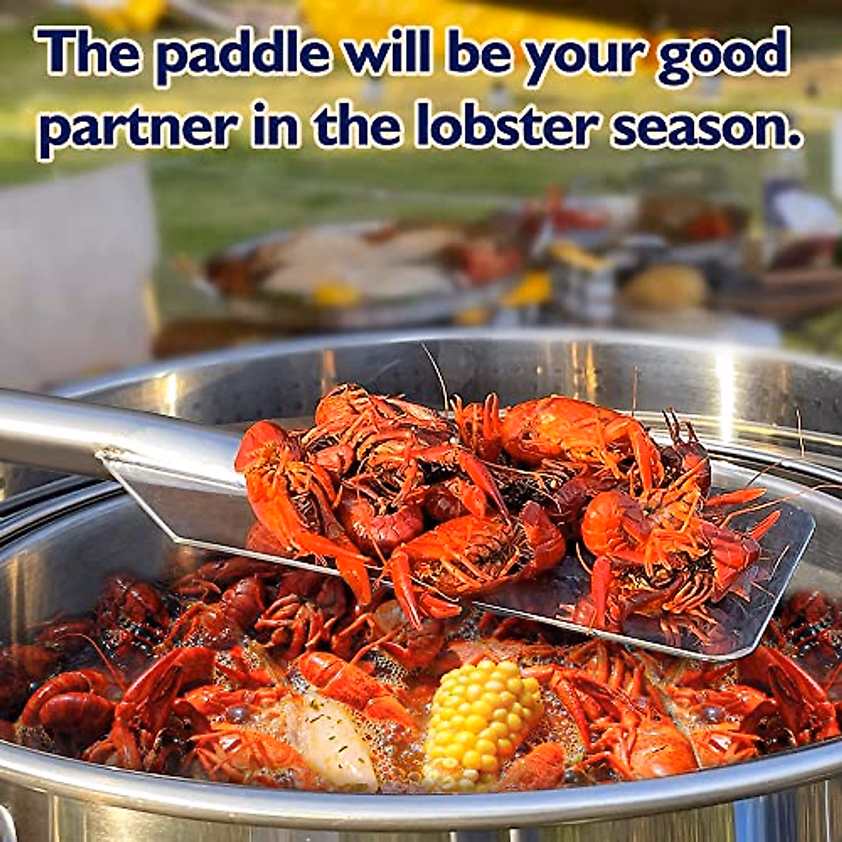 ARC WS121 48 Inch Stainless Steel Mixing Paddle with Threads Removable Handle Long Stir Paddle for Large Batch Cooking Crawfish Boil and Brewing Beer