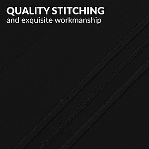 Mellanni Pillow Cases - Luxury, Extra Soft, Cooling Pillow Covers - 2 PC Iconic Collection Pillowcases - Envelope Closure (King 20" x 40", Black)