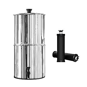 MLOL Gravity Filter System Water Filtration Bucket with 2 Purification Elements Water Filter-Default