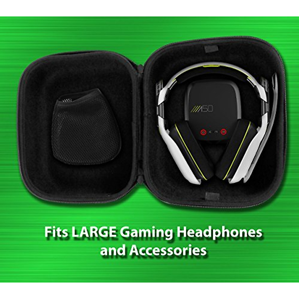 CASEMATIX Travel Case Bag Compatible with Astro A50 Gaming Headset and More fits Wired or Wireless Headphones and Accessories - Includes Case Only