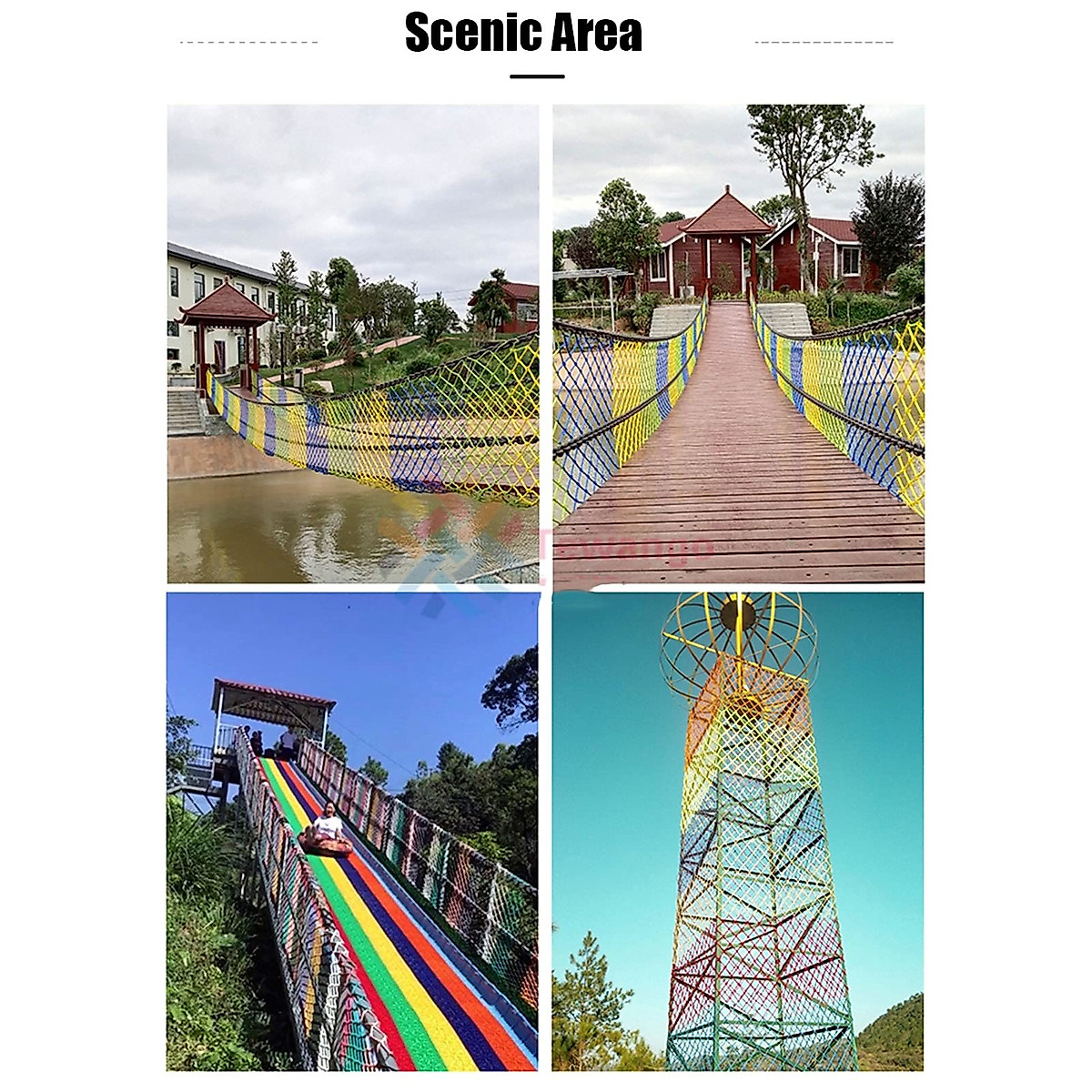 Child Safety Net, Color Knotted Dog Cat Net, Balcony Stair Barrier Fall Protection 6mm Rope 8cm Mesh Heavy Duty Hanging Network (Color : 8mm Rope, Size : 1x3m(3x10ft))