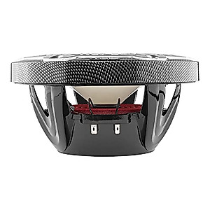 DS18 HYDRO CF-8M - High End Carbon Fibre Coaxial Speaker Pair - 2-Way Marine Speaker w/ Integrated RGB Lights - 450 Watt - 100% UV Stable - Water Resistant Speakers - 8 Inches