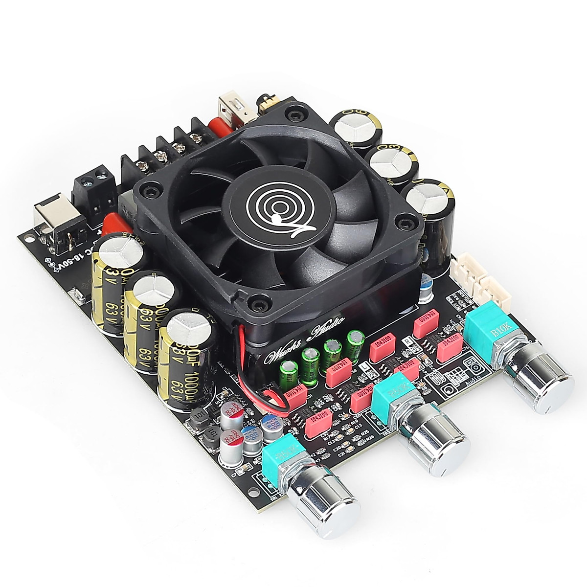 ZK-3002T 300W+300W Bluetooth Digital Amplifier Board TPA3255 Chip 2.0 Channel with Treble and Bass Adjustment (ZK-3002T)