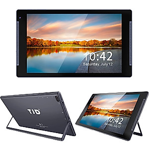 TJD 10 inch Tablet, Android 10.0 Tablet, 2GB RAM 32GB, 1.6GHZ Quad Core Processor, 1280x800 IPS Display, Google Play, 2MP+5MP Camera, Bluetooth, 2.4GHz WiFi, Type-C, TF Expansion with Tablet Stand