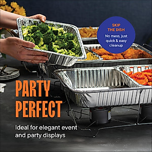 Aluminum Pans 9x13 Disposable Foil Pans [30-Pack] Heavy-Duty Baking Pans, Half-Size Deep Steam Table Pans - Tin Foil Pans Great for Cooking, Baking, Heating, Storing, Food Prepping by Stack Man