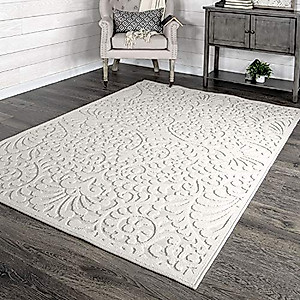 My Texas House by Orian Indoor/Outdoor Bluebonnets Area Rug, 9' x 13', Natural