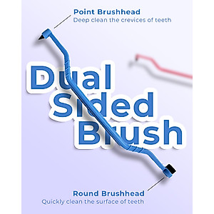 XUEPETT 2 Pcs Dual Sided Cat Toothbrush with Micro Brush Head, Anti-Slip Curved Handle, Cat Dental Care Supplies Eliminates Bad Breath and Reduces Plaque Tartar Formation