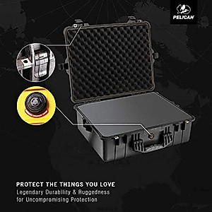Pelican 1600 Case With Foam (Black)