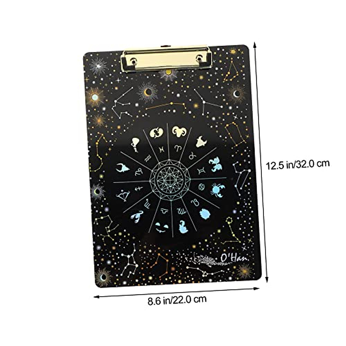 NUOBESTY Plastic Folders 4pcs Size Low Office Decorative Pattern Clipboard Storage for Nurses Profile Paper Case Exam Board with Letter Teacher Document Holder Conference File