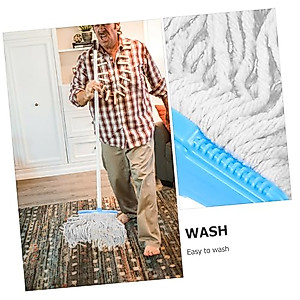 SOESFOUFU Replaceable Mop Head Cotton Mop Heads Mop Refill Wet Industrial Mop Heads Mop Replacement Mop Head Refill Mop Pads Reusable Mop Head Cloth Mop Head Replacement Mop Supplies Plastic