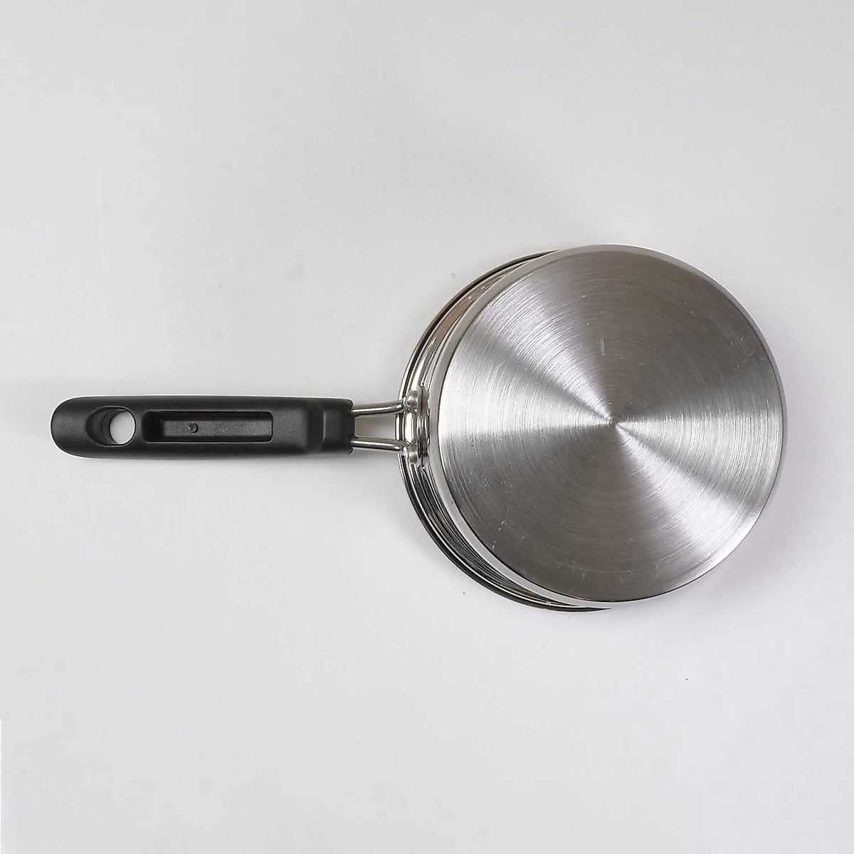 Bestco NQ-0041 Single-Handle Pot, Glass with Lid, 5.5 inches (14 cm), Stainless Steel, 3-Layer Sole, Fluorine Resin Treatment, IH Compatible, Sauce Pan, Mirror Finish