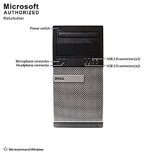 DELL OPTIPLEX 7020 TOWER Desktop Computer,Intel Core I5-4570 3.2GHz up to 3.6GHz, 8GB DDR3, 120GB SSD+2TB, DVD, WIFI,HDMI,VGA,Display Port, USB 3.0, Bluetooth 4.0, Win10Pro64 (Renewed)