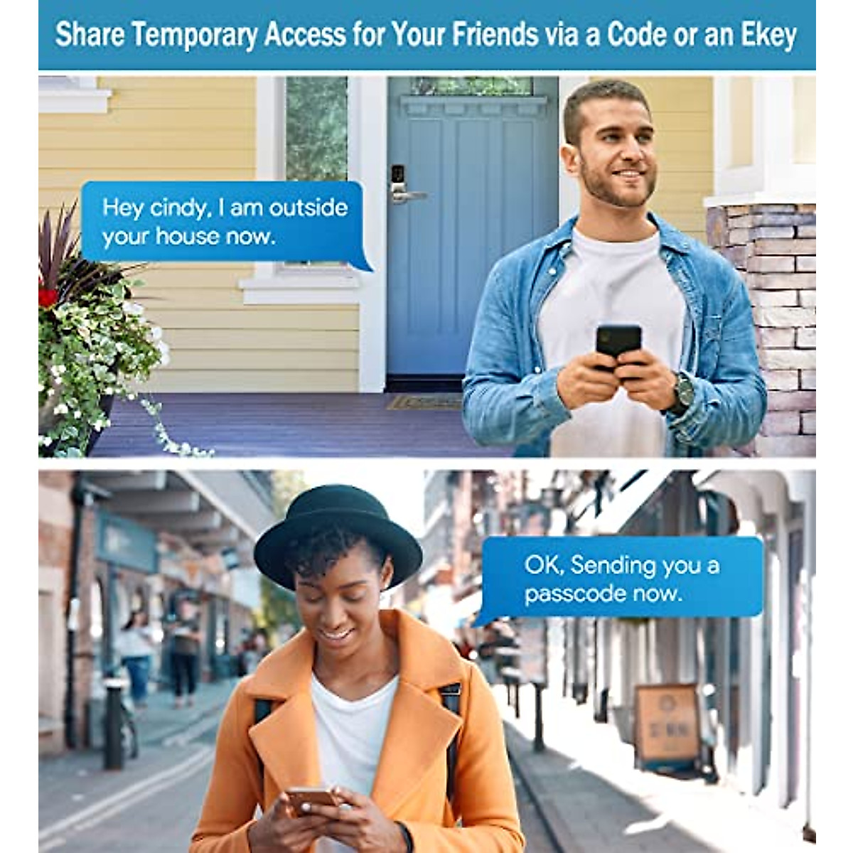 Lockly Fingerprint Bluetooth Keyless Entry Door Smart Lock (PGD728F) | Advanced 3D Fingerprint Reader | Discrete PIN Code Input | iOS and Android Compatible | Auto Lock | Battery Backup