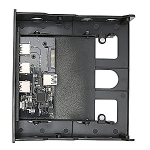 Shanrya USB Front Panel Adapter, 3.5in 5.25in USB1.1 USB2.0 Hot Swap PC Expansion Board Internal USB Hub for Home for School for Office