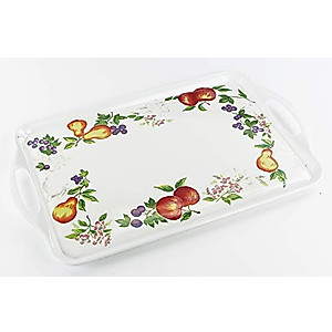 Reston Lloyd Melamine Serving/Ottoman, Rectangular Tray, Chutney