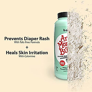 Anti Monkey Butt Baby Powder with Calamine, Prevents Diaper Rash and Absorbs Moisture, Talc Free, 6 Ounces