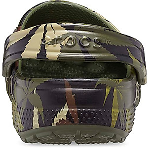 Crocs Unisex Classic Hemp Leaf Clogs, Half Baked and Weed Graphics, Army Green/Multi, Numeric_6 US Men