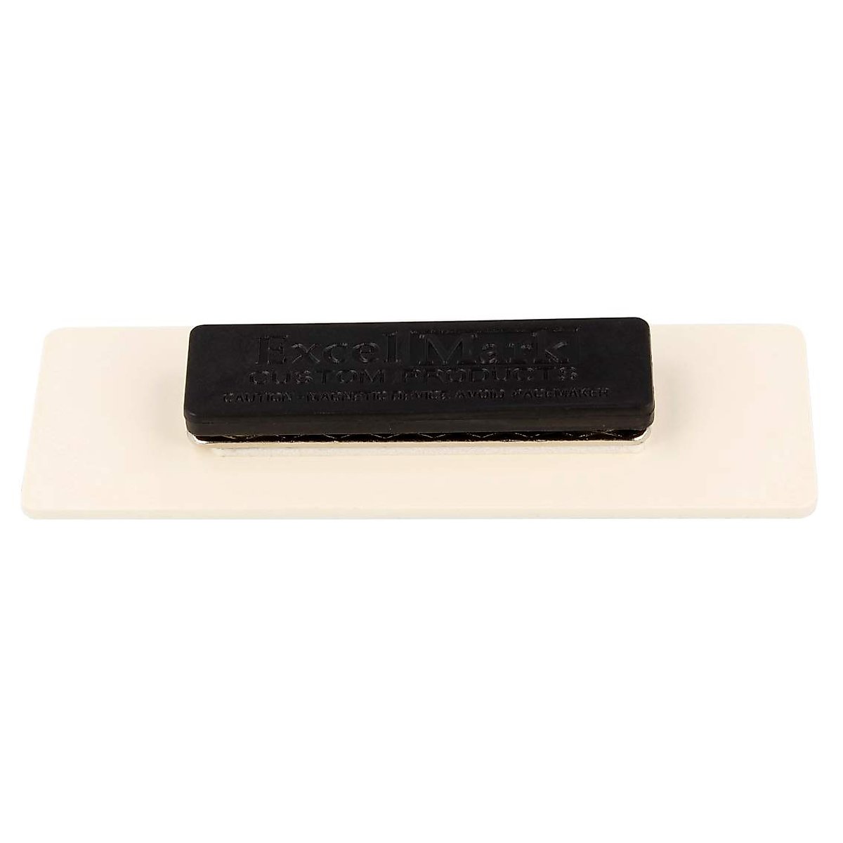 ExcelMark Blank Name Tag/Badge with Magnetic Backing - 1" x 3" (25 Pack - Black)