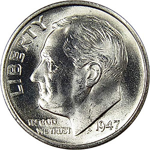 1947 S Roosevelt Dime BU Uncirculated Mint State 90% Silver 10c US Coin