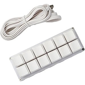TJHL USB Mini 12-Key Keypad Mechanical Gaming Keyboard Programmable Keys Mini Gaming Keyboard USB Custimize DIY Keypad One for Game Media Player