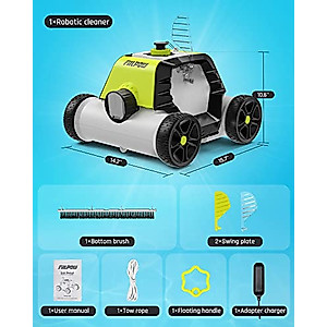 FIILPOW Automatic Pool Cleaner & 100 FT Garden Hose Reel