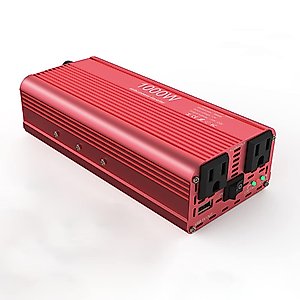 Suuonee Car, EBTOOLS 1000W /2000W Inverter 12V DC to 110V AC Car Converter with 2 AC Out