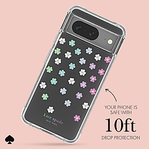 kate spade new york Google Pixel 8 Case, Compatible with Wireless Charging - Scattered Flowers