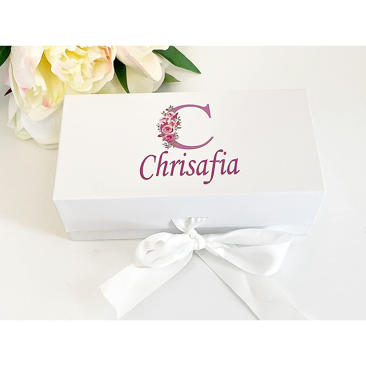 Personalized Baby Gift Girls - Baby Brush and Comb Set, Suitable for Ages 0-3 Years, New Baby Gift - Floral Initial Purple, Baby Gift