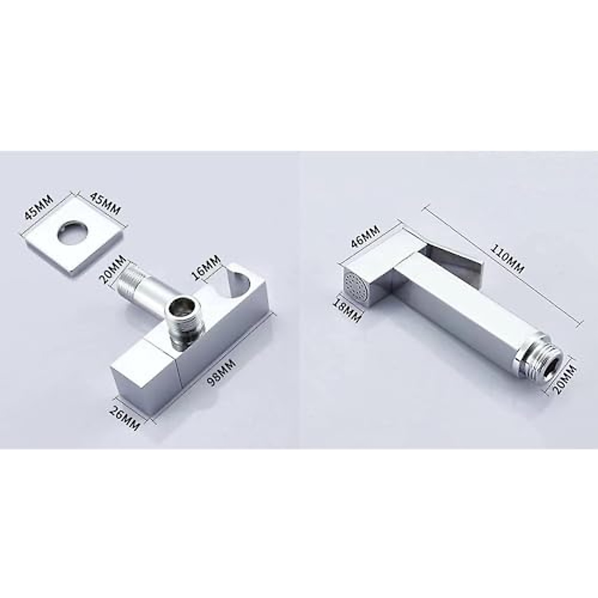 BINCAVIDOU Portable Toilet Shower, Complete French Toilet Shower Kit, Built-in Toilet Shower, Complete Steel Toilet Shower Kit, Handheld Bidet Sprayer for Toilet, A Gold, White