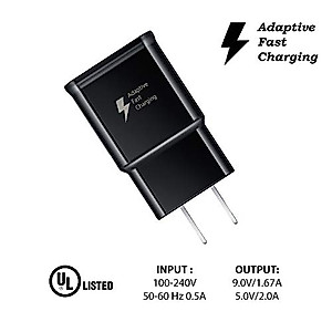 ILineX Adaptive Fast Charger with USB Type C Cable [ 4FT ] Compatible with Samsung Galaxy S10, S9, S8, S9 Plus,Note 10, 8, 9 Wall Charging Kit Set { 1X Cable & 1X Adapter} Up to Fast Charging
