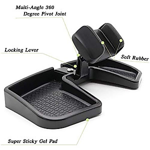 Camoo for Jeep Renegade Phone & GPS Car Holder 360 Degree Rotation with Organizer Storage Adjustable Auto Mobile Holder Stand Kit Fits Jeep Renegade 2015-2021 (Black