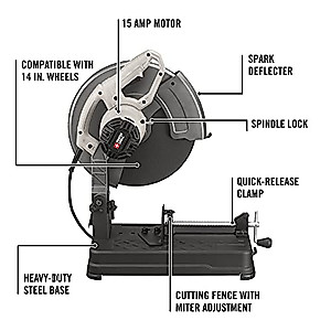 PORTER-CABLE Chop Saw, 15-Amp, 14-Inch (PCE700)