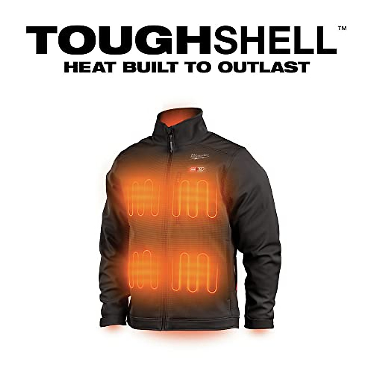 Milwaukee 204B-21L M12 TOUGHSHELL Lithium-Ion Cordless Heated Jacket (3 Ah) - Large, Black