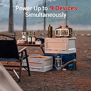 ROCKPALS 500W Solar Generator with Panels Included, 505Wh Portable Power Station with SP003 100W Foldable Solar Panel, 2 x Pure Sine Wave 110V AC Outlet for Outdoors Camping Hunting RV Trip Home Use