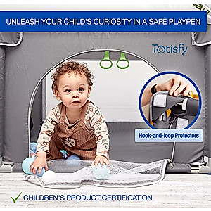 Large Playpen for Babies and Toddlers - Play Yard for Baby - Baby Fence Play Area - 71''×59'' - Outdoor Baby Playpen - Extra Large Playpen - Baby Gate Playpen - Baby Play Area - Baby Play Yards - Grey