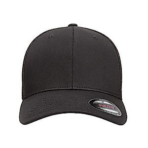 Flexfit Men's one_Size Trucker Cap, Black, Alpha