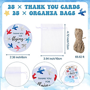 Tondiamo 25 Sets Airplane Soap Favor for Guests 25 Wedding Baby Shower Birthday Party Gift Adventure Travel Themed Gift Handmade Scented Soap 25 Thank You for Flying by Card with Bag and Twine