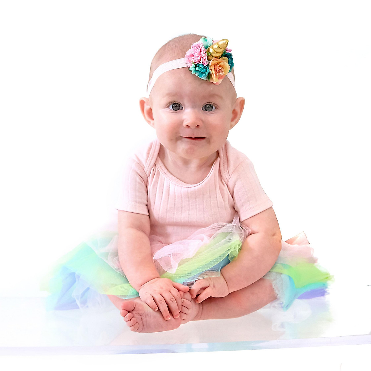 My Lello White Baby Tutu Short Ballet Skirt 10-Layer (Newborn - 3mo.)