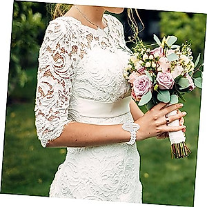 EXCEART 15pcs Bridal Wrist Pearls Bracelet for Mom Stretch Bracelet Flowers Decoration Corsage Stretch Pearl Wedding Wristband Corsage Wristlet Wedding Party Supply Wrist Ornament Bride