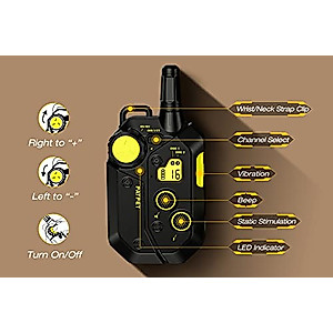 PATPET Shock Collar for Medium Large Dog(15-150lbs) - 3/4 Mile Range E Collar, Dog Training Collar with Remote