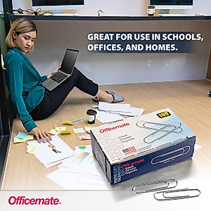 Officemate Giant Paper Clips, Pack of 10 Boxes of 100 Clips Each (1,000 Clips Total) (99914)