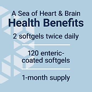 Life Extension Super Omega-3 EPA/DHA Fish Oil, Sesame Lignans & Olive Extract – Heart Health, Brain Health, Inflammation Health Support, Gluten-Free, Enteric-Coated, Non-GMO, 120 Softgels