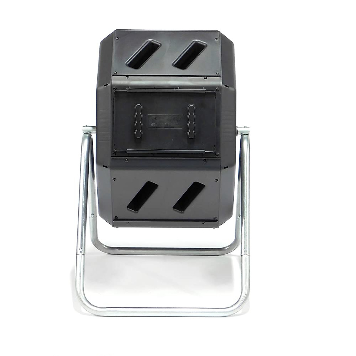 FCMP Outdoor IM2000 Tumbling Composter Canadian-Made, 100% Recycled Resin - Outdoor Rotating Compost Tumbler Bin for Garden, Kitchen, and Yard Waste, Black (22 Gallon)