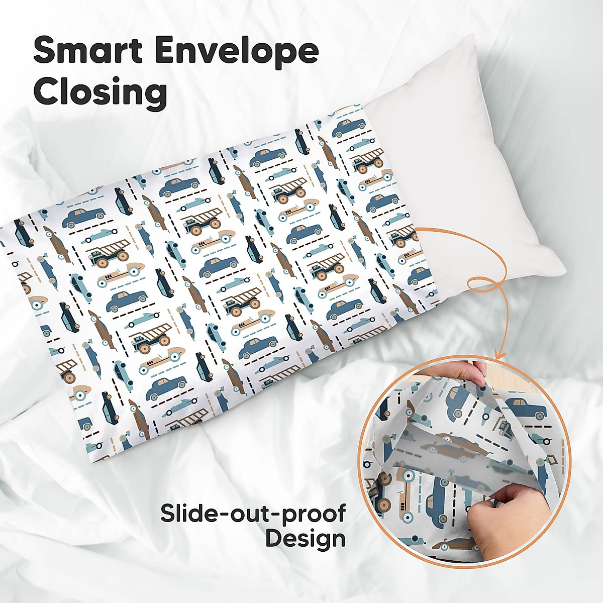 KeaBabies Toddler Pillow with Pillowcase Toddler Pillowcase for 13X18 Pillow - 13x18 My Little Dreamy Pillow - Organic Toddler Pillow Case for Boy, Kids